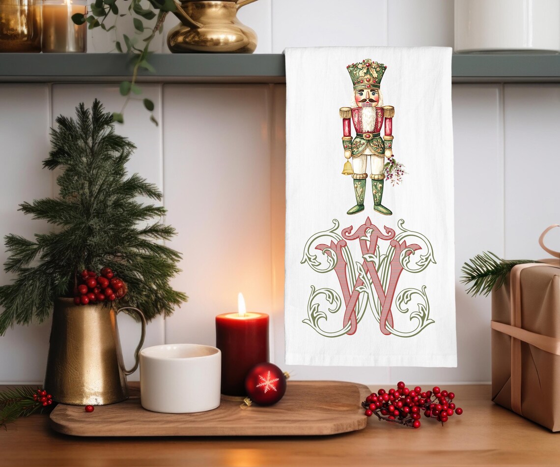 Personalized Christmas Nutcracker Tea Towel | Nutcracker Kitchen Towel ...