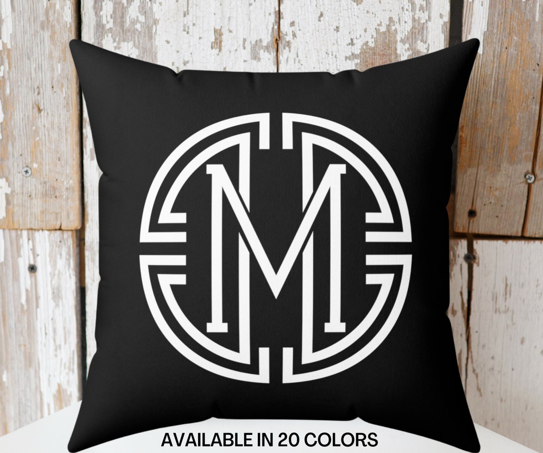 Personalized Monogram Pillow | Custom Pillow Cover | Initial Pillow ...