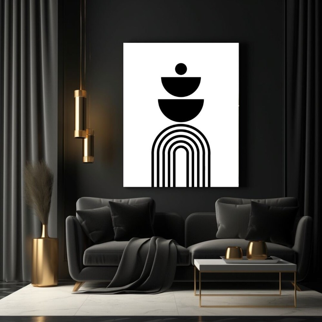 Black and White Abstract Prints, Black Abstract Art,black Gallery Wall ...