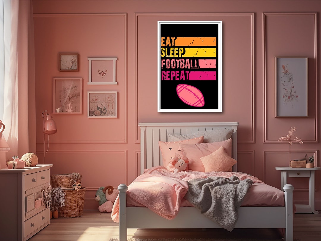 Girls Play Football Too Instant Downloadsi Sports Themed Kids Rooms I ...