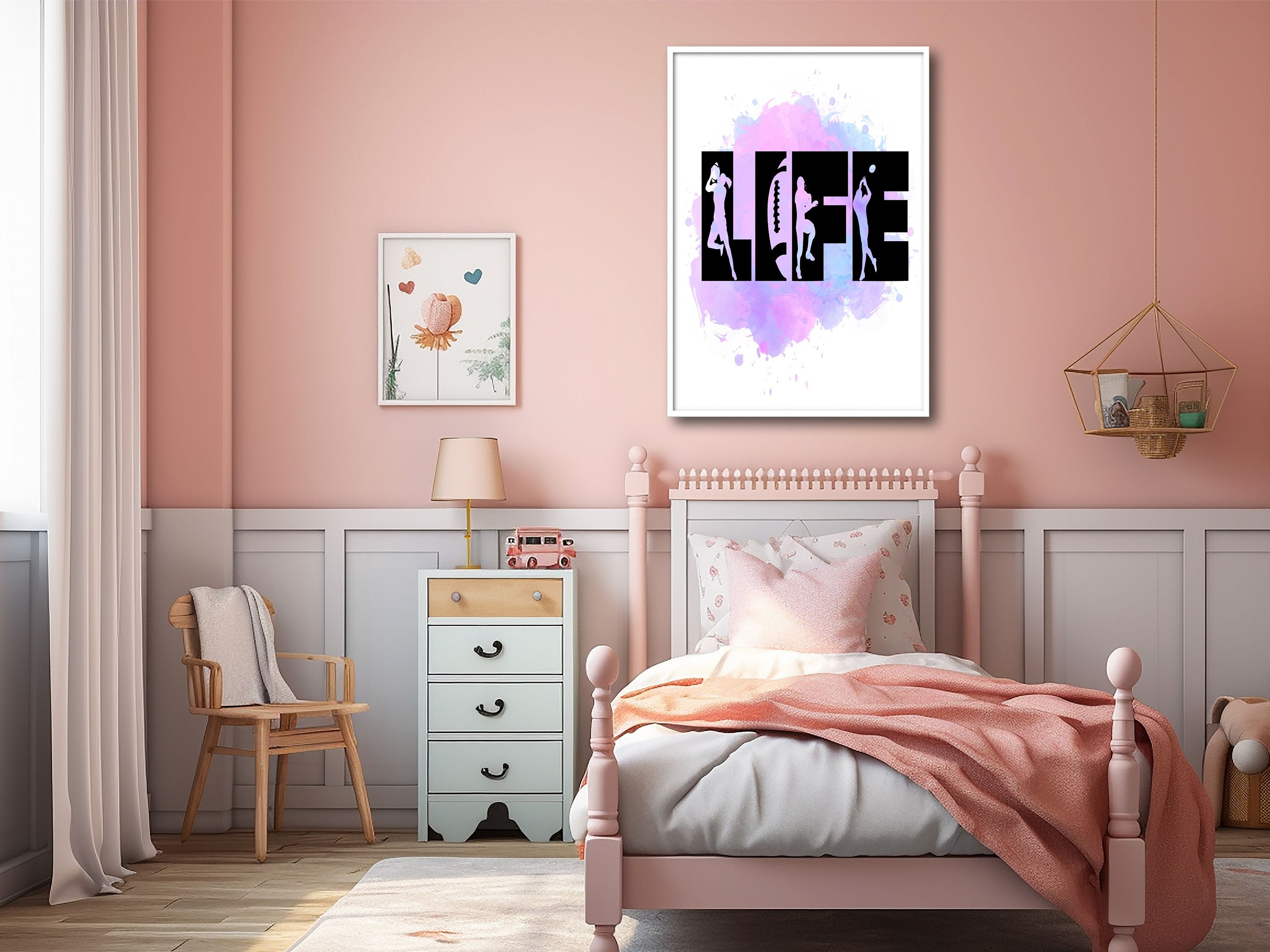 Girls Play Football Too Instant Downloadsi Sports Themed Kids Rooms I ...