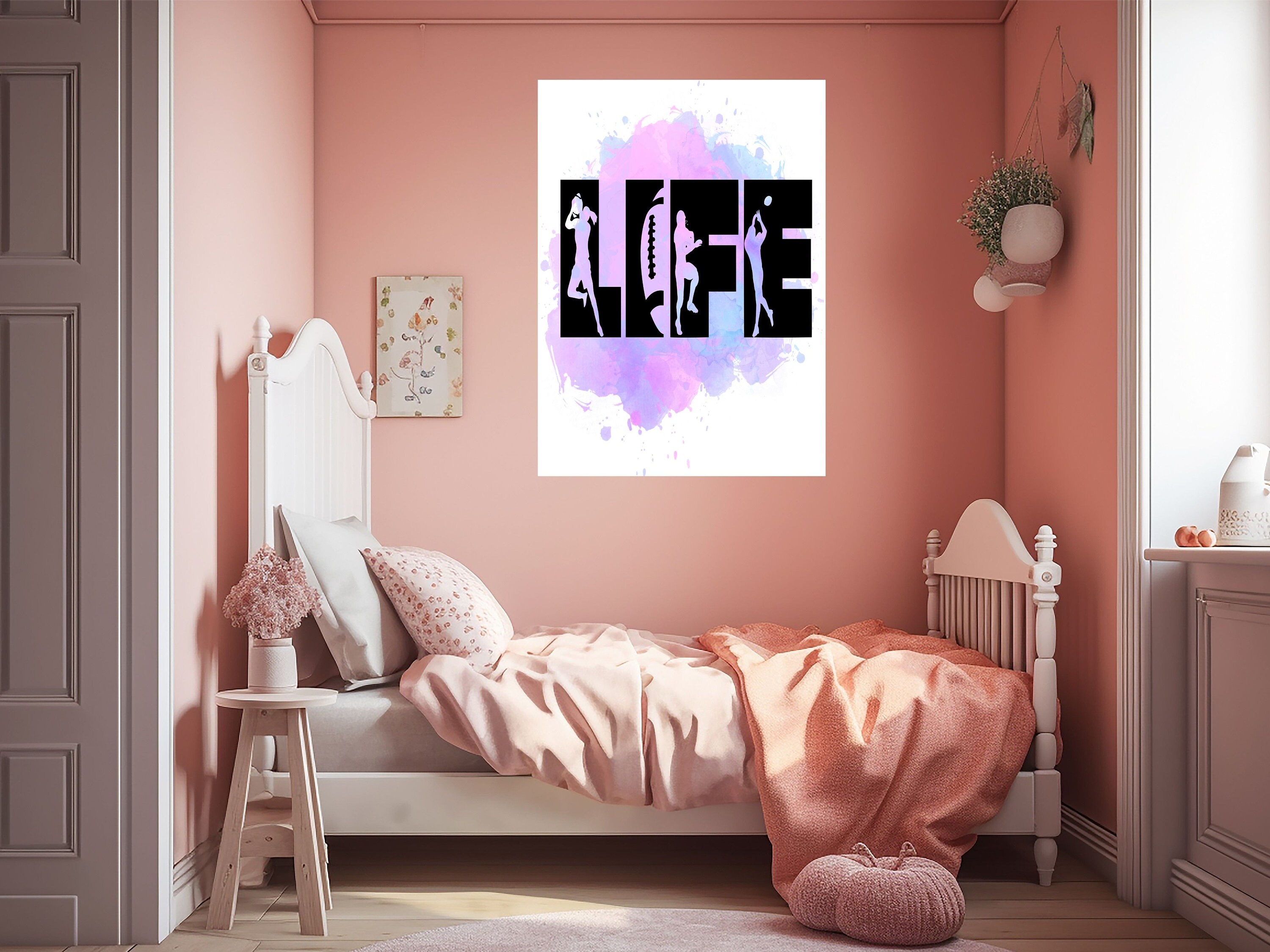 Girls Play Football Too Instant Downloadsi Sports Themed Kids Rooms I ...