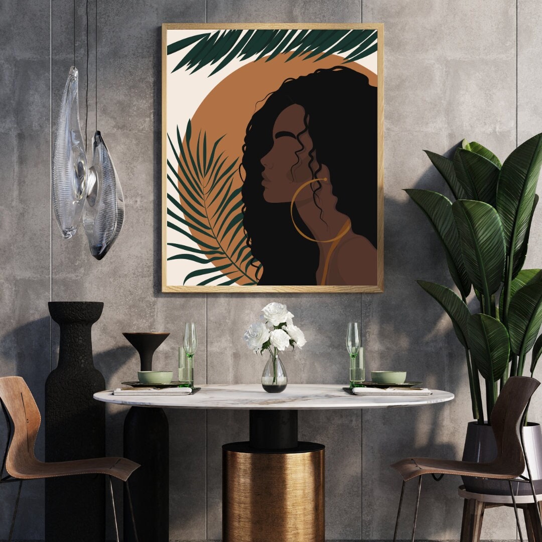 Melanted Woman, Digital and Printable Art, Black Digital Art, Black Art ...