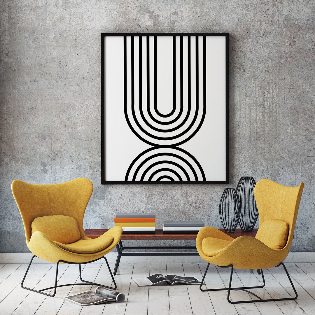 Black and White Abstract Prints, Black Abstract Art,black Gallery Wall ...