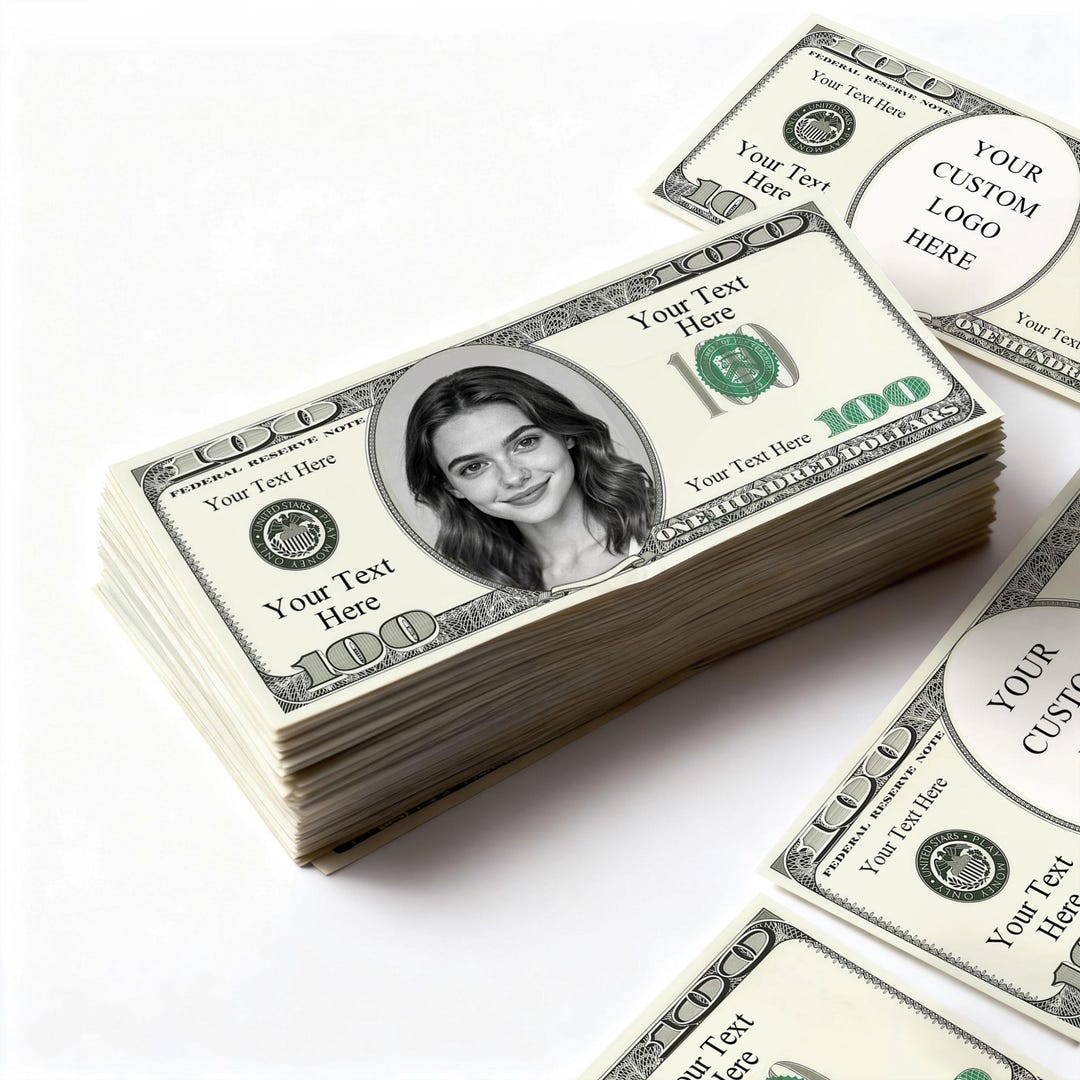 Custom 100 Dollar Bill With Your Photo - Personalized Fake Money for ...