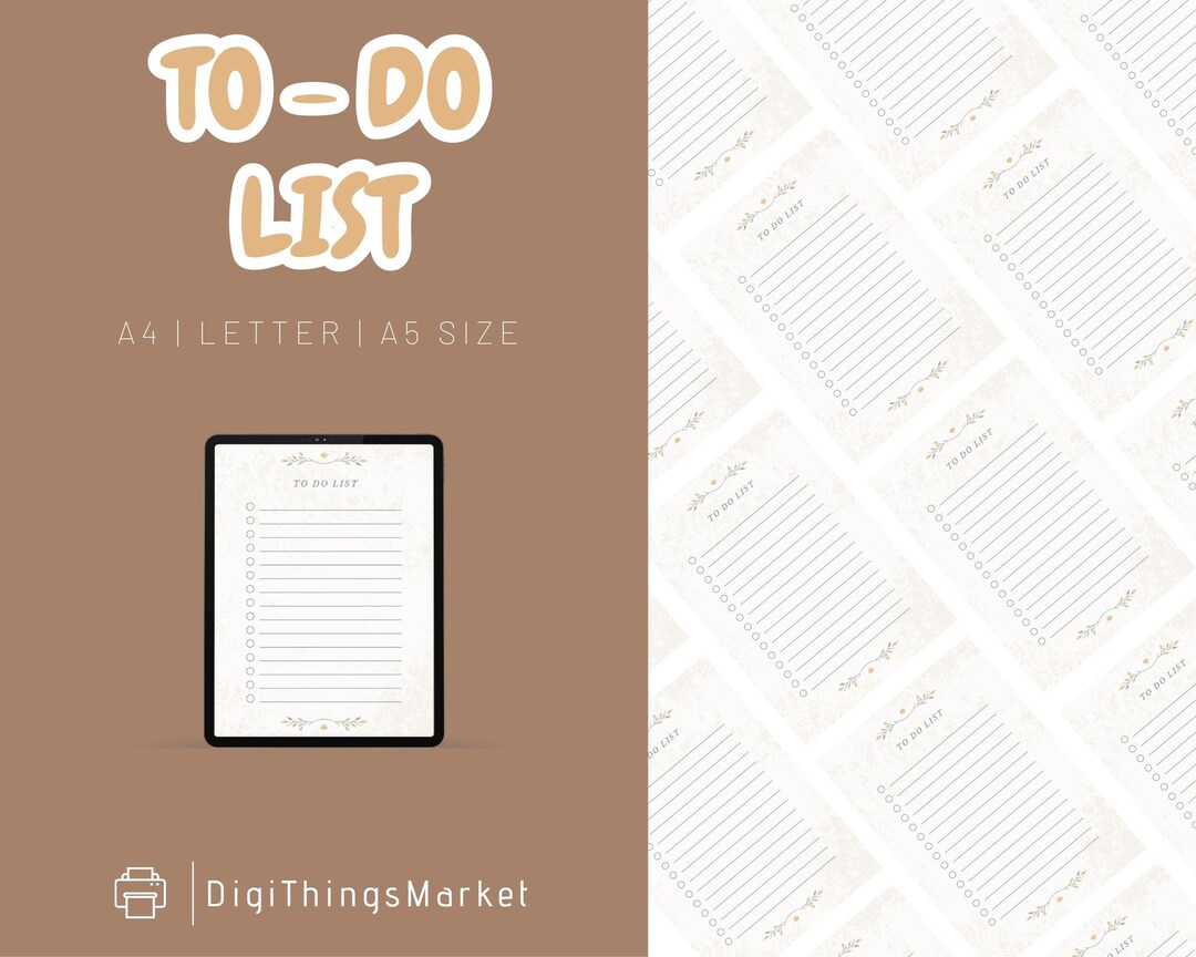 Digital Printable to Do List | Digital Planner Printable | Vintage to ...