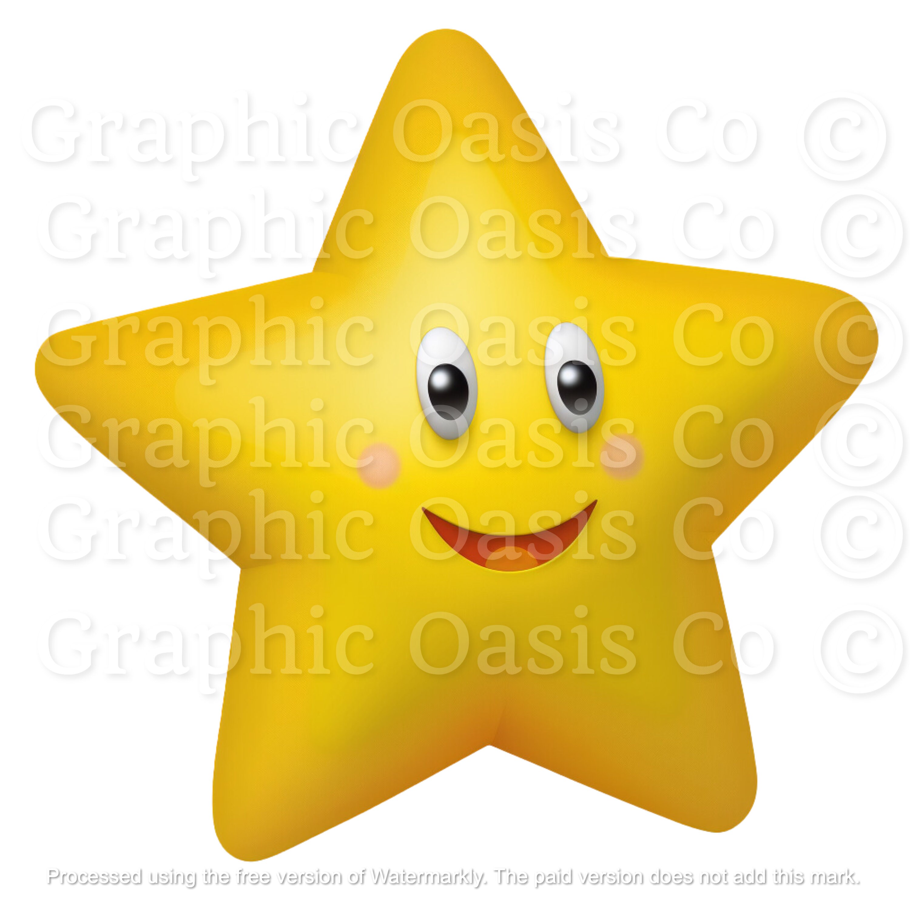 Happy Gold Star Clipart