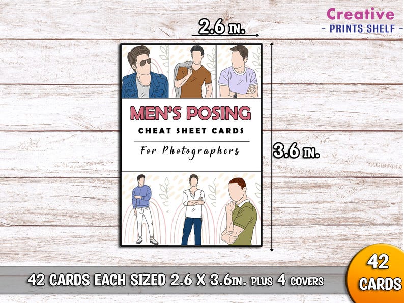 Men's Posing Cheat Sheet Cards | Printable Photography Basics ...