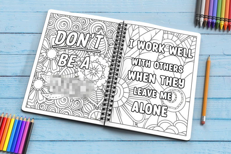 Things I Want to Say at Work but Can’t | Printable Coloring Book Adults ...