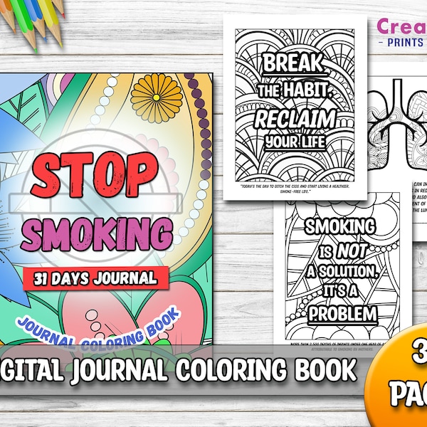 Smoking Coloring Pages - Etsy