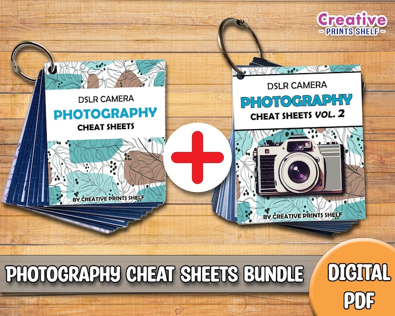 DSLR Cheat Sheet Cards DSLR Cheat Sheet Cards Vol 2 Printable BUNDLE ...