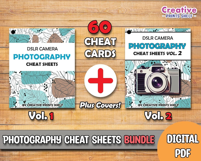 DSLR Cheat Sheet Cards + DSLR Cheat Sheet Cards Vol 2 Printable BUNDLE ...