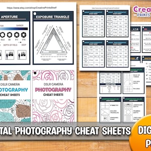 DSLR Cheat Sheet Cards Printable DIY Photography Basics - Etsy Australia