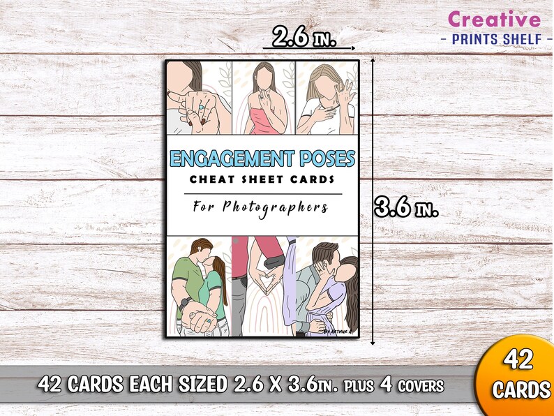 Engagement Posing Cheat Sheet Cards | Printable Photography Basics ...