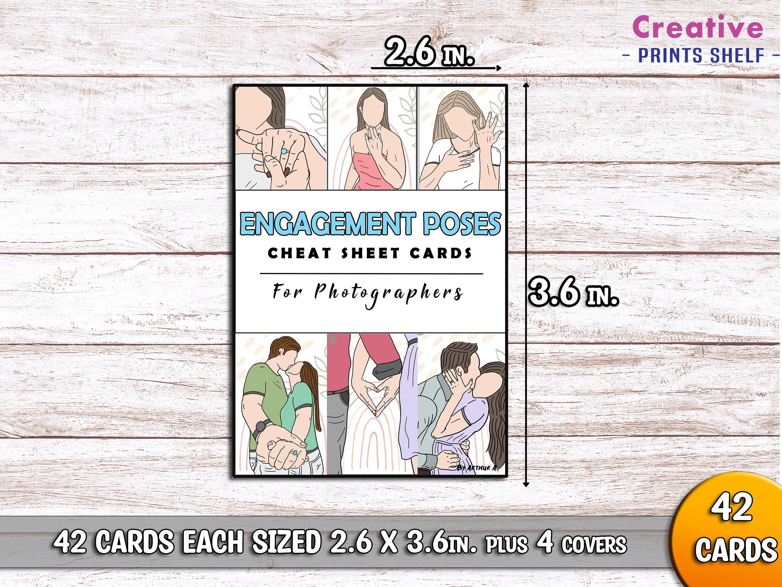 Engagement Posing Cheat Sheet Cards | Printable Photography Basics | Download | Gift for ...
