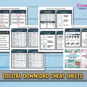 DSLR Cheat Sheet Cards Printable DIY Photography Basics - Etsy Australia