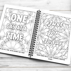 Sobriety Coloring Book | Printable Coloring Pages | 40 Motivational ...
