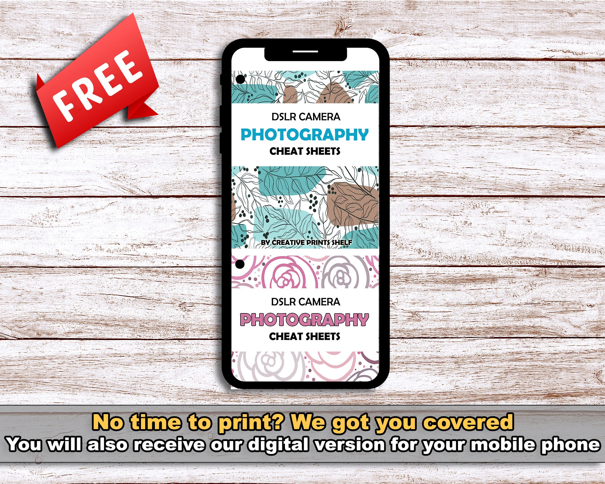 DSLR Cheat Sheet Cards Printable DIY Photography Basics Instant ...