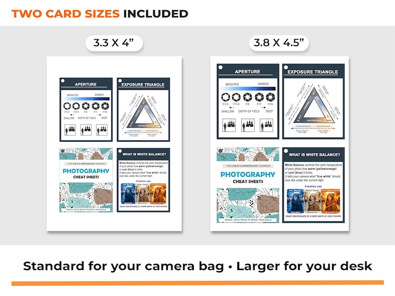 Photography Cheat Sheet Cards | Printable DIY | Basics | Instant ...