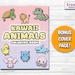 30 Kawaii Animals Coloring Pages Book Printable Coloring Pages for Kids ...