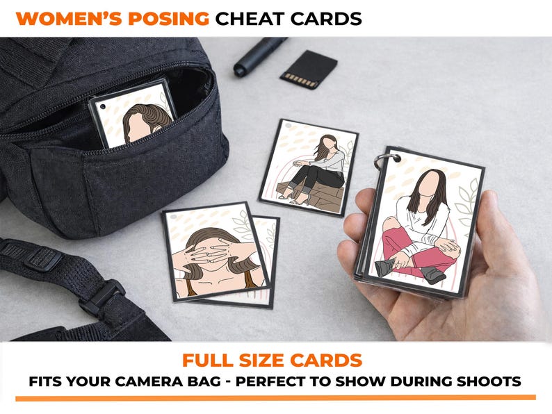 Women's Posing Cheat Sheet Cards | Printable Photography Basics ...