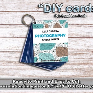 DSLR Cheat Sheet Cards | Printable DIY | Photography Basics | Instant ...