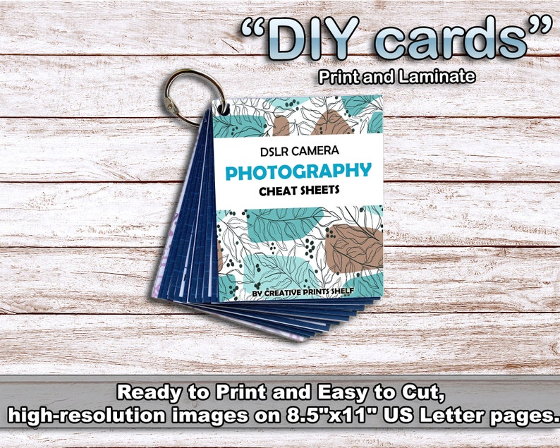 Photography Cheat Sheet Cards | Printable DIY | Basics | Instant ...