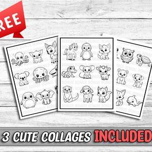 30 Kawaii Animals Coloring Pages Book | Printable Coloring Pages for ...