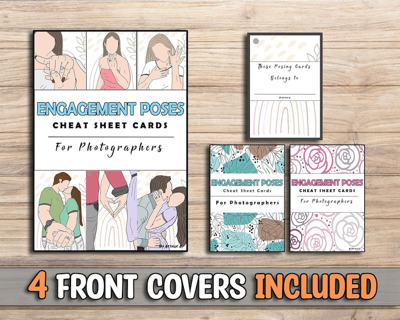 Engagement Posing Cheat Sheet Cards | Printable Photography Basics ...