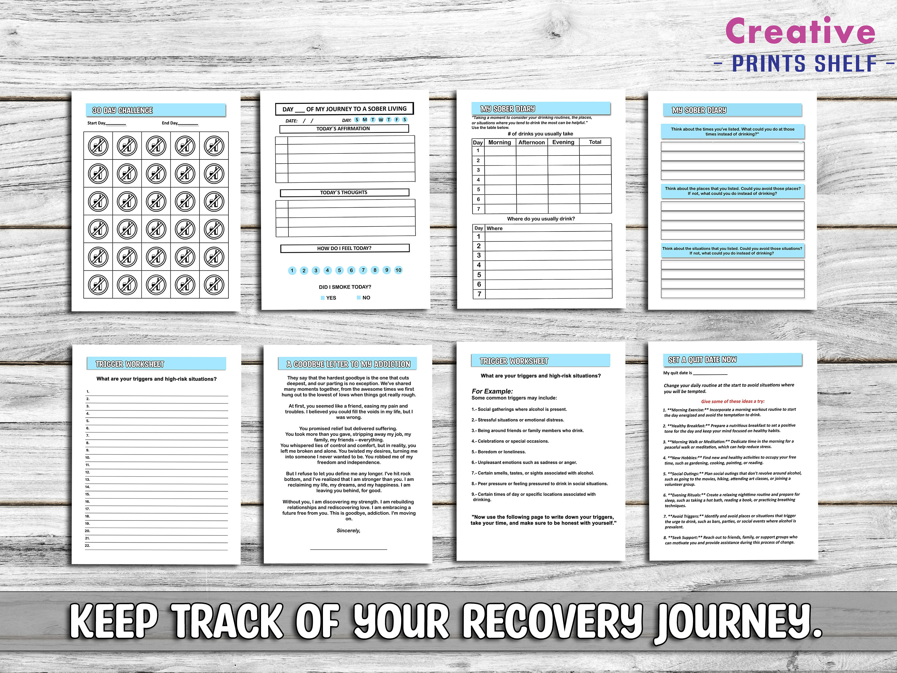 Sobriety Coloring Book | Printable Coloring Pages | 40 Motivational ...