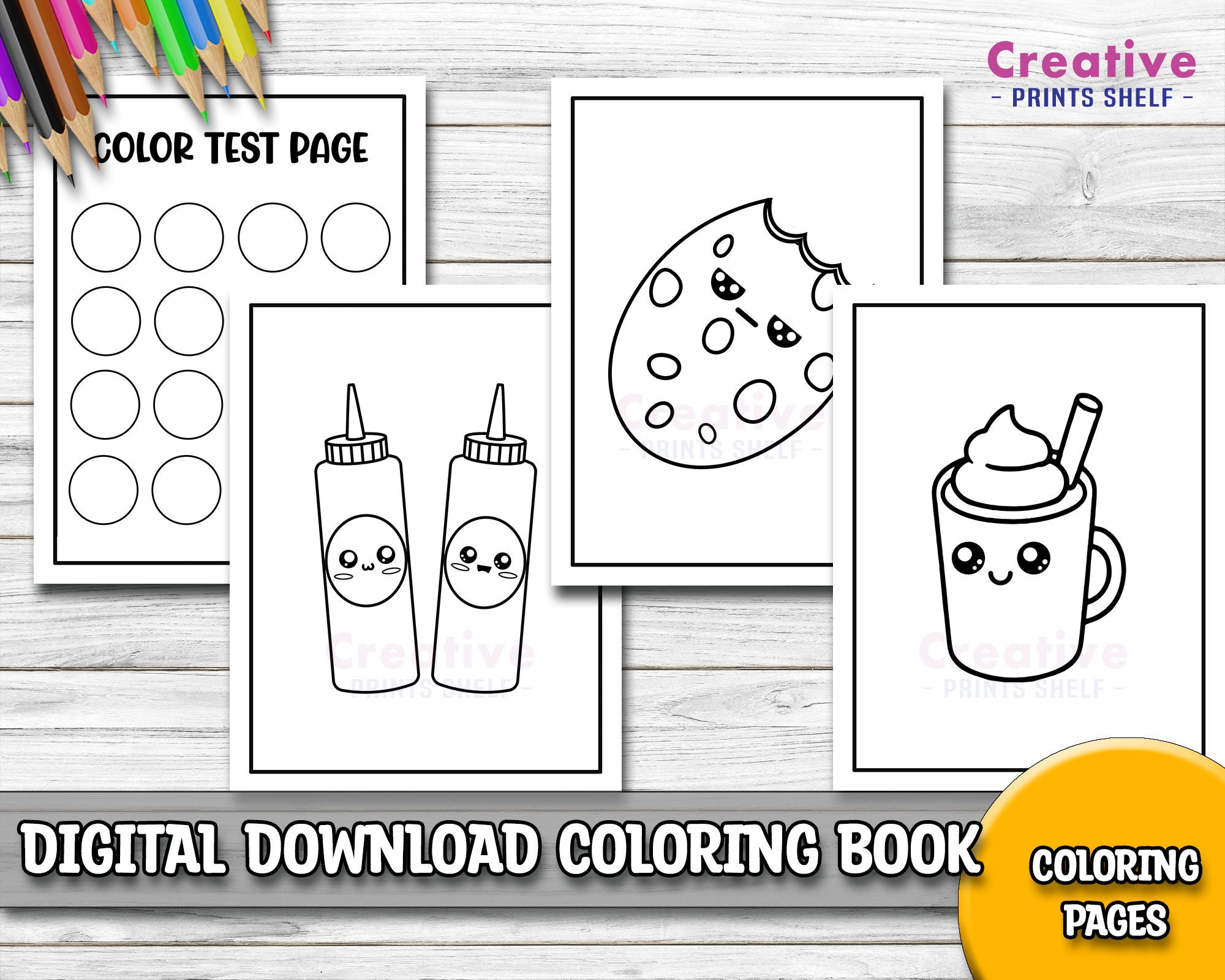 Kawaii Food Coloring Pages | Printable Coloring Pages for Kids Toddlers ...
