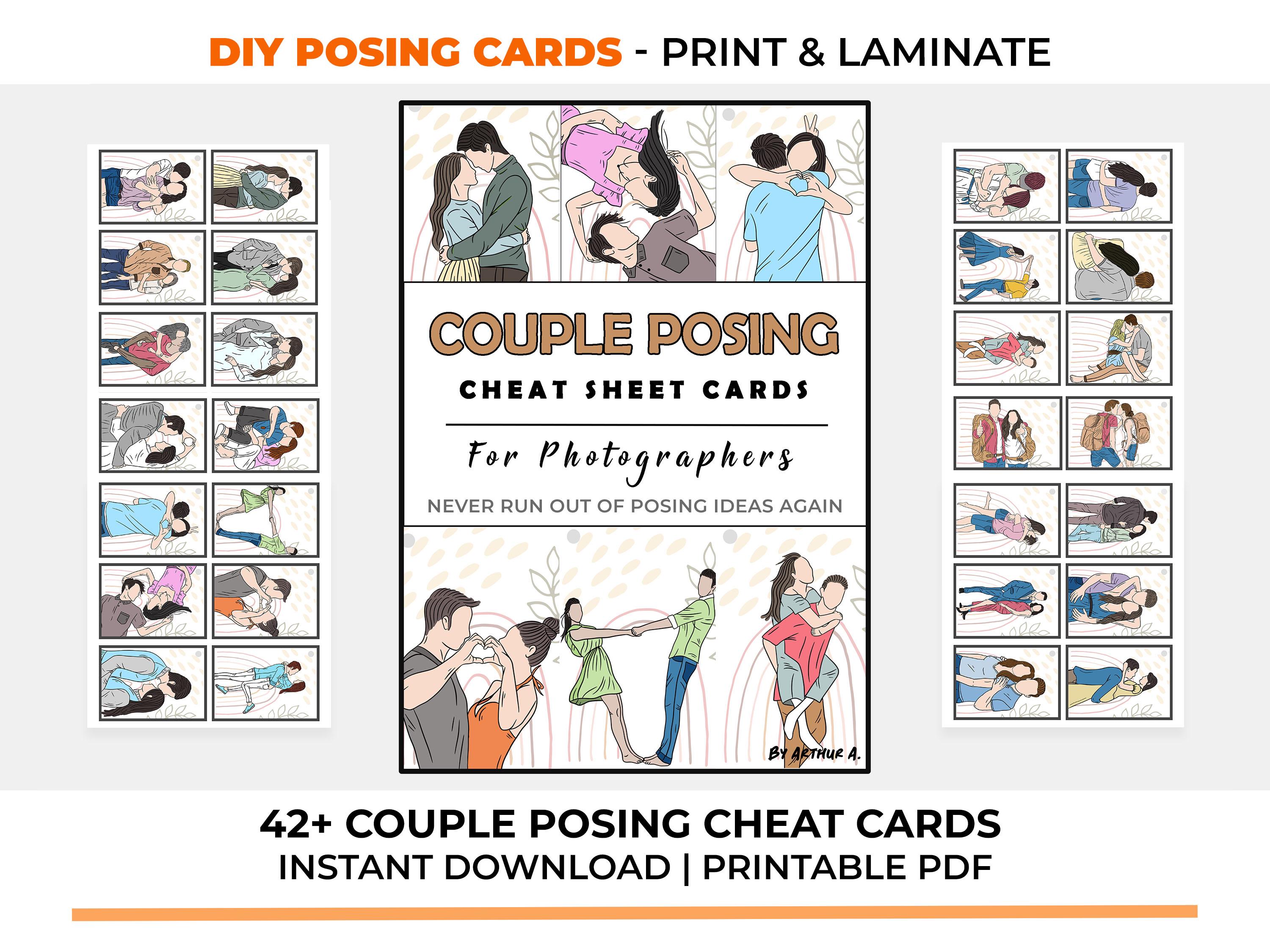 Couple Posing Cheat Sheet Cards | Printable Photography Basics ...