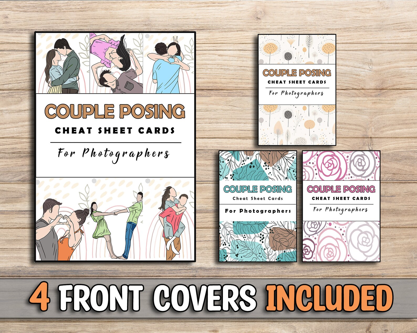 Couple Posing Cheat Sheet Cards | Printable Photography Basics ...