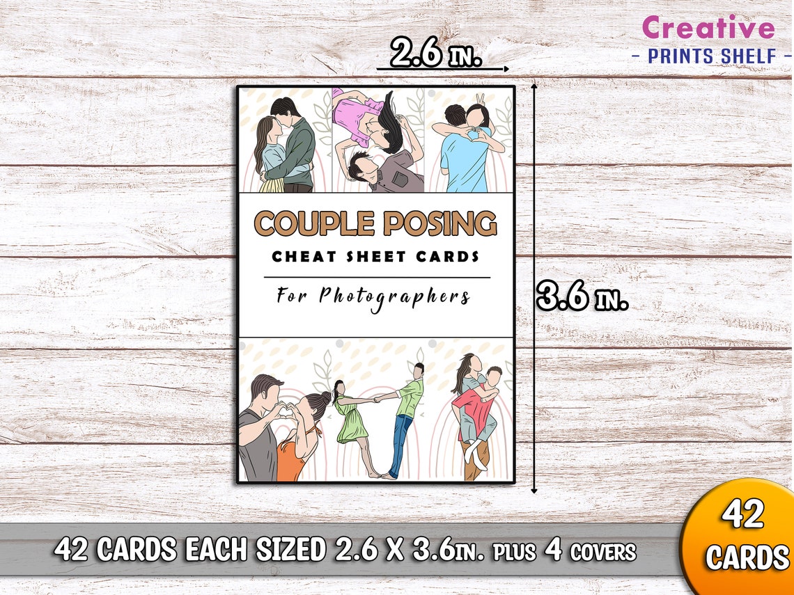 Couple Posing Cheat Sheet Cards Printable Photography Basics Download ...