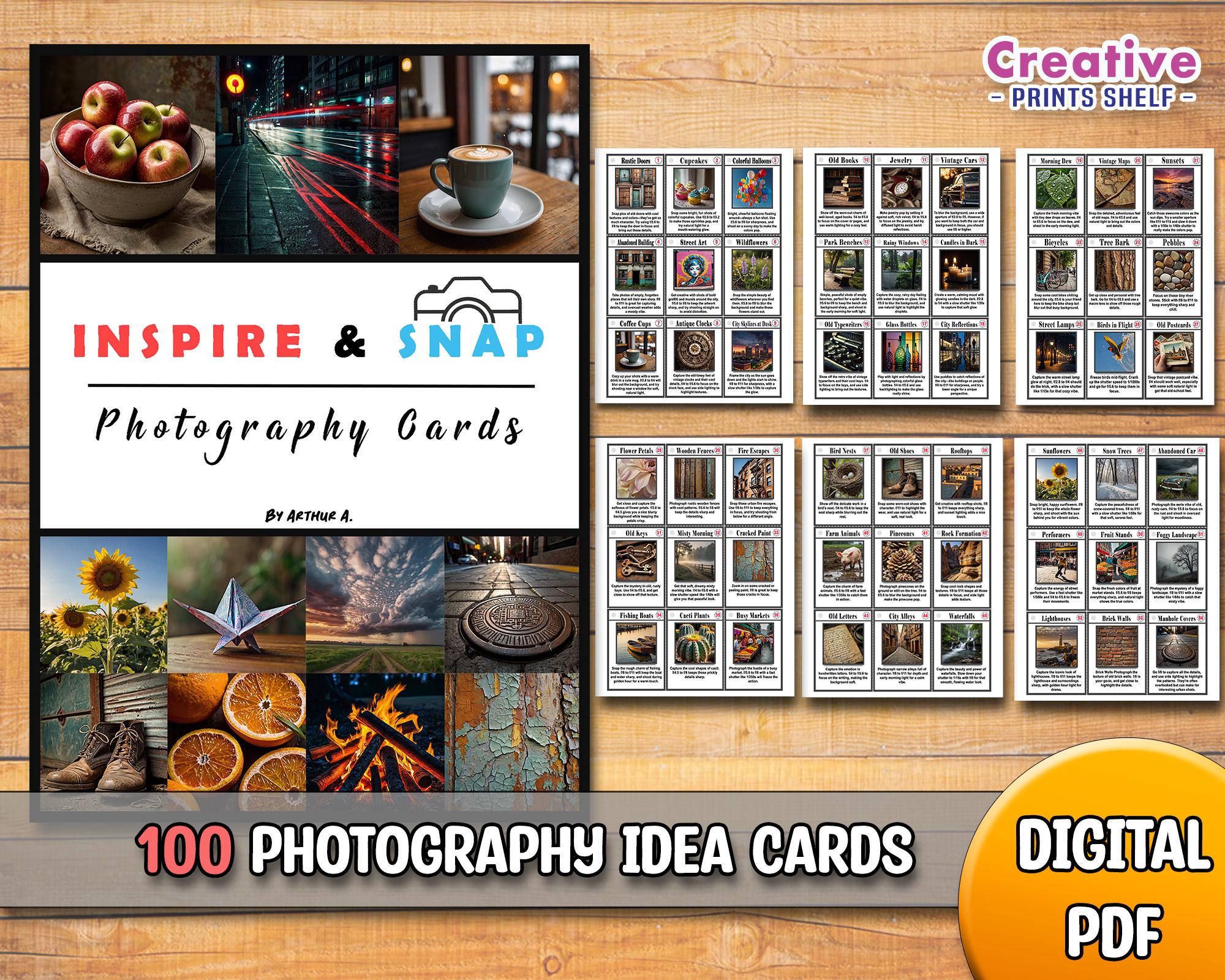 Photography Idea Cards | Printable DIY | Photography Basics | Download ...