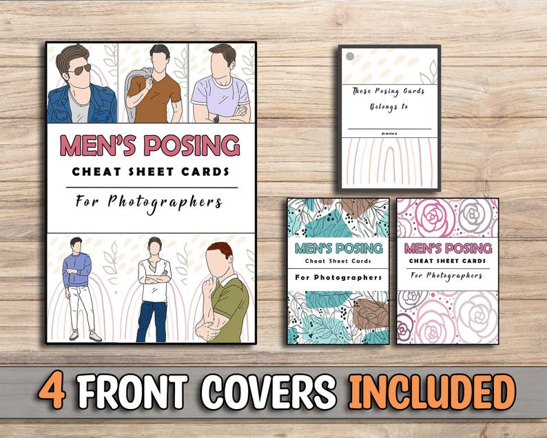 Men's Posing Cheat Sheet Cards | Printable Photography Basics ...
