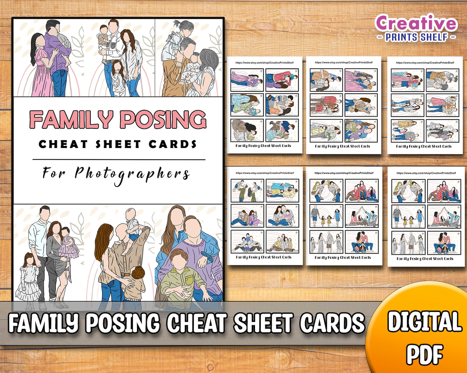 Family Posing Cheat Sheet Cards | Printable Photography Basics ...