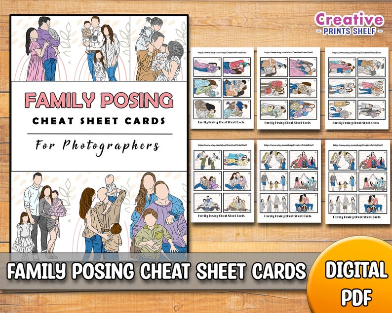 Family Posing Cheat Sheet Cards | Printable Photography Basics ...