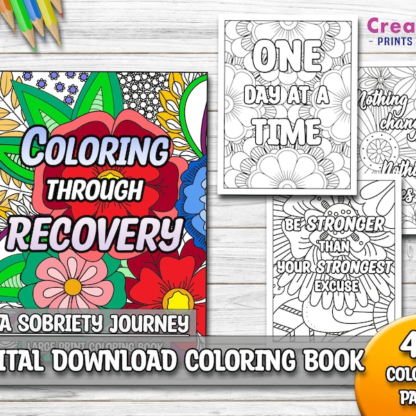Recovery Coloring Pages Etsy