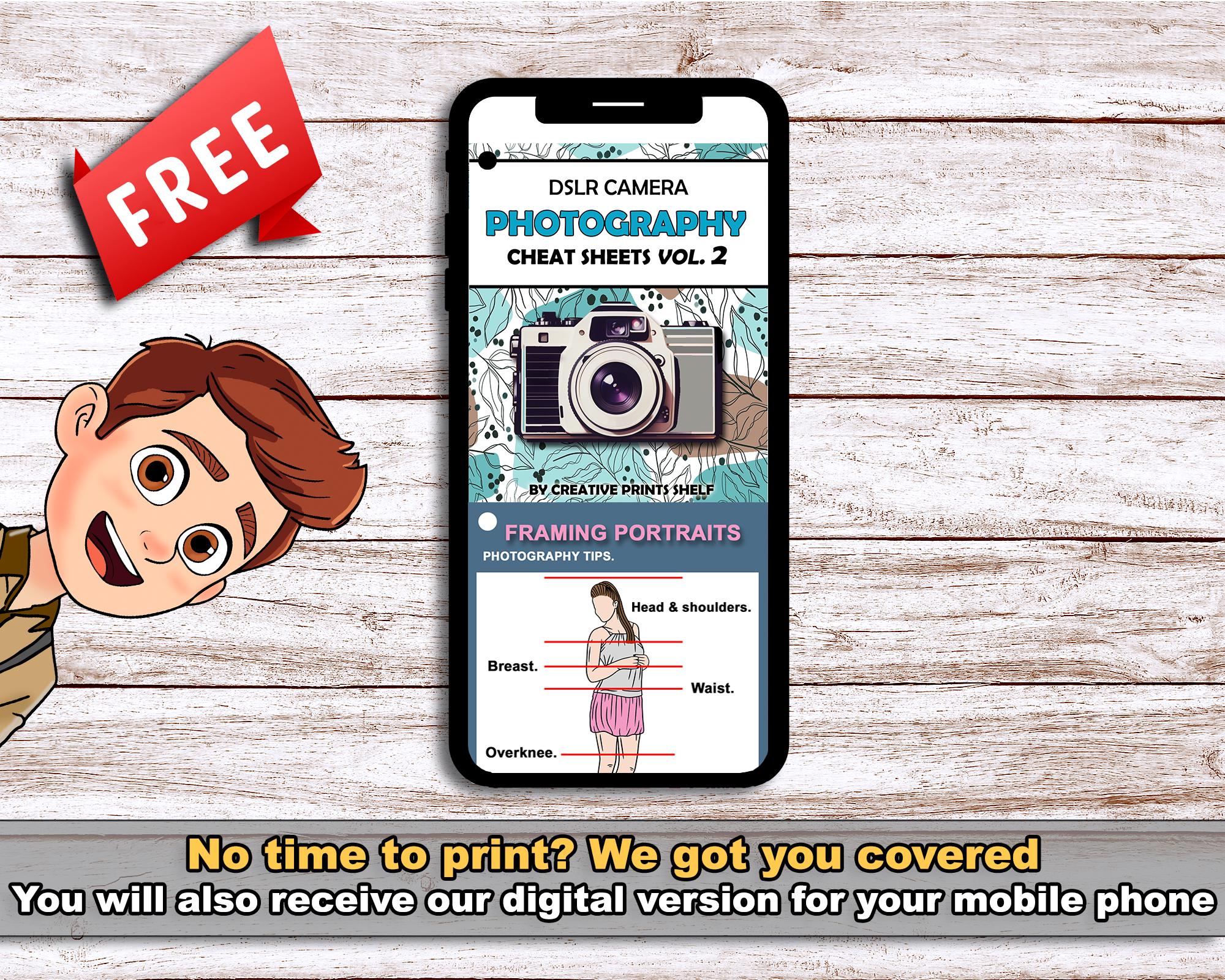 Photography Cheat Sheet Cards Vol 2 Printable | DSLR Basics | Download ...