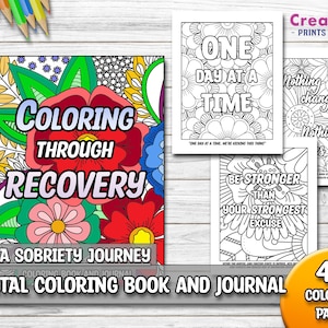 Sobriety Coloring Book | Printable Coloring Pages | 40 Motivational ...
