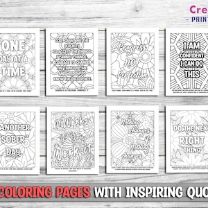Sobriety Coloring Book | Printable Coloring Pages | 40 Motivational ...