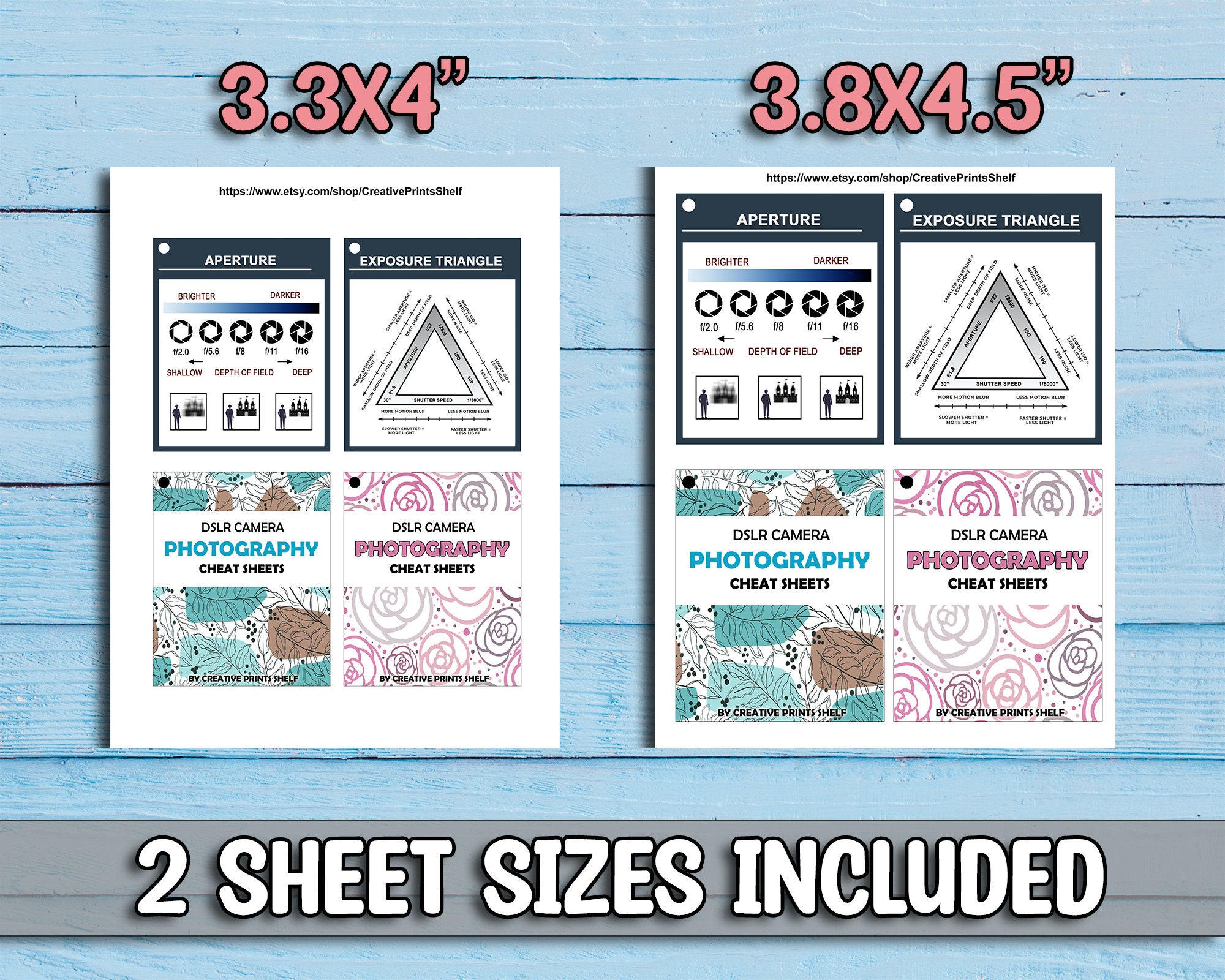 DSLR Cheat Sheet Cards Printable DIY Photography Basics Instant ...