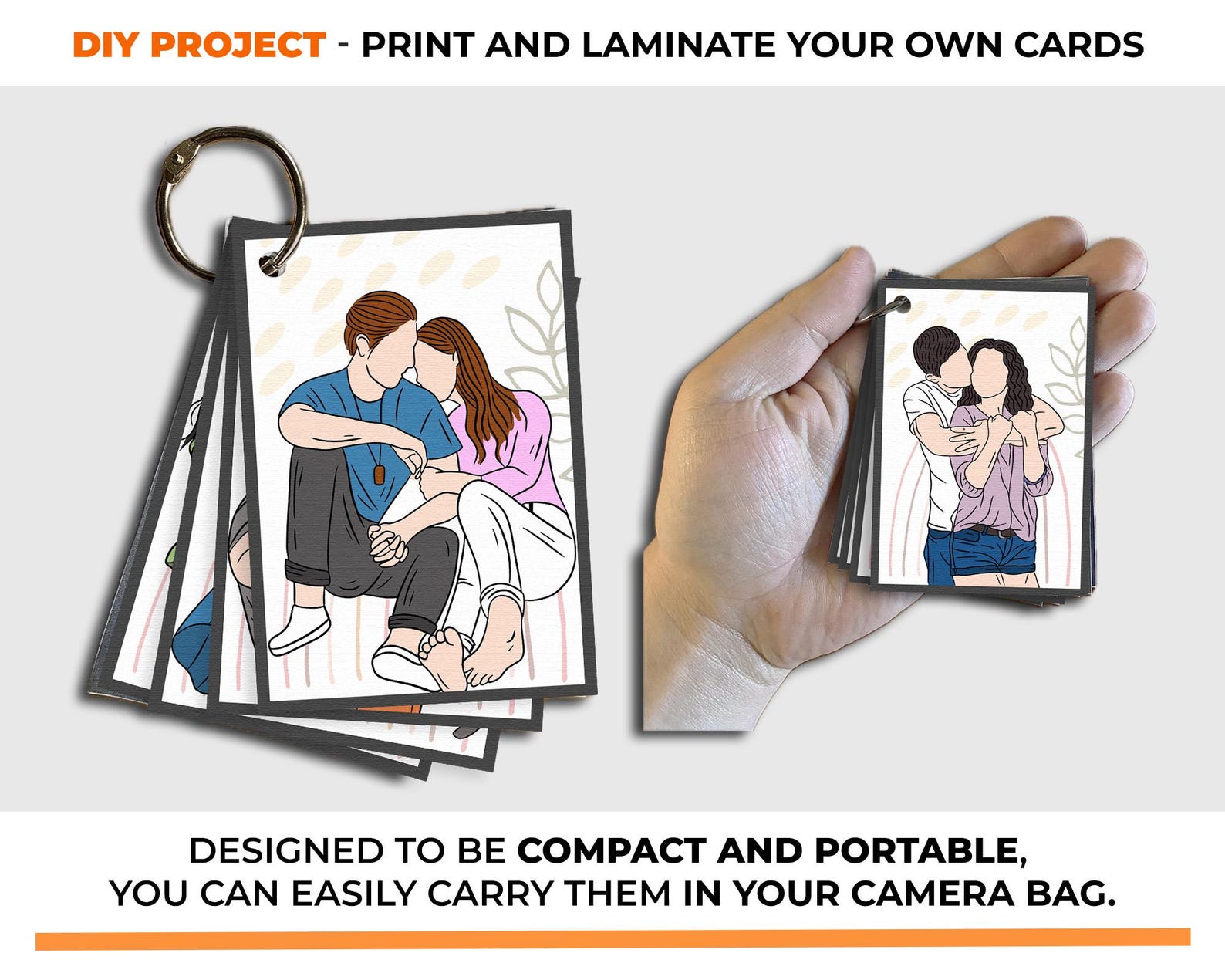 Couple Posing Cheat Sheet Cards | Printable Photography Basics ...