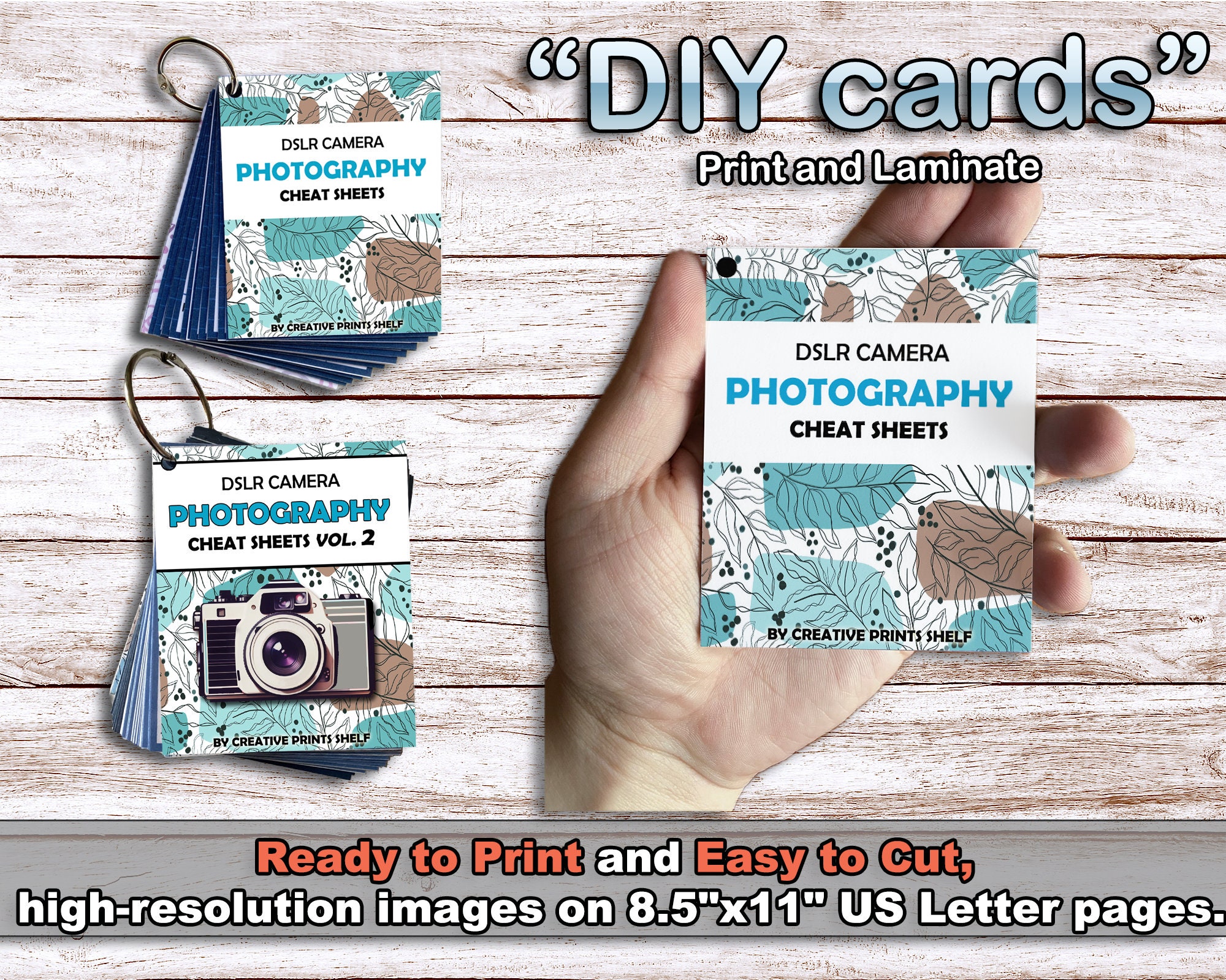DSLR Cheat Sheet Cards + DSLR Cheat Sheet Cards Vol 2 Printable BUNDLE ...