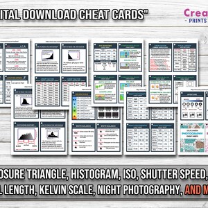 DSLR Cheat Sheet Cards + Couple Posing Cheat Sheet Cards Printable ...