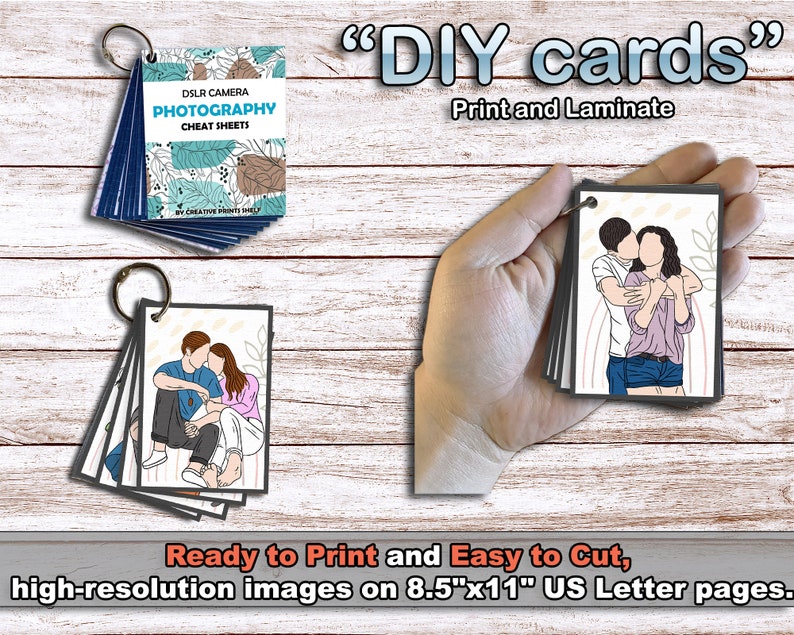 DSLR Cheat Sheet Cards + Couple Posing Cheat Sheet Cards Printable ...