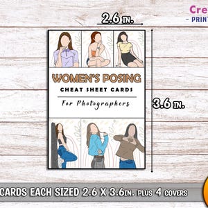 Women's Posing Cheat Sheet Cards | Printable Photography Basics | Download Gift for Photographer ...