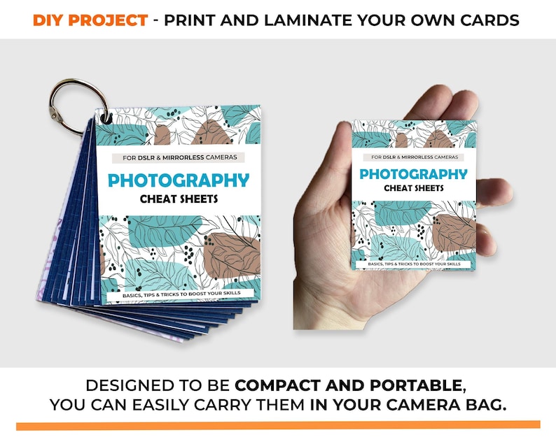 Photography Cheat Sheet Cards | Printable DIY | Basics | Instant ...