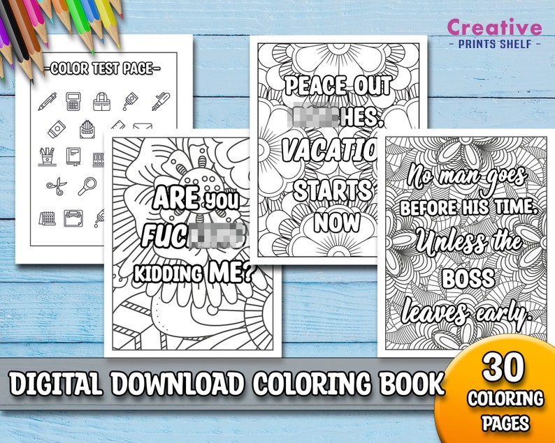 Things I Want to Say at Work but Can’t | Printable Coloring Book Adults ...